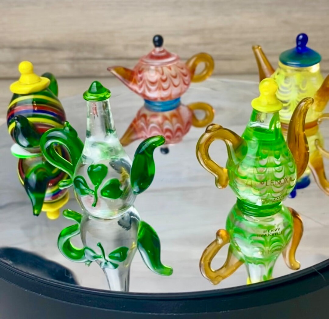 Lenox Mini Art Glass Tea Pots 5 Hand Blown - Etsy