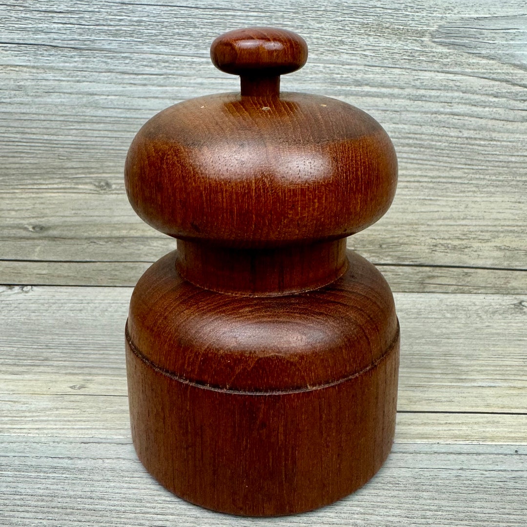 Dansk Teak Wood Salt Shaker and Pepper Mill Grinder - Etsy