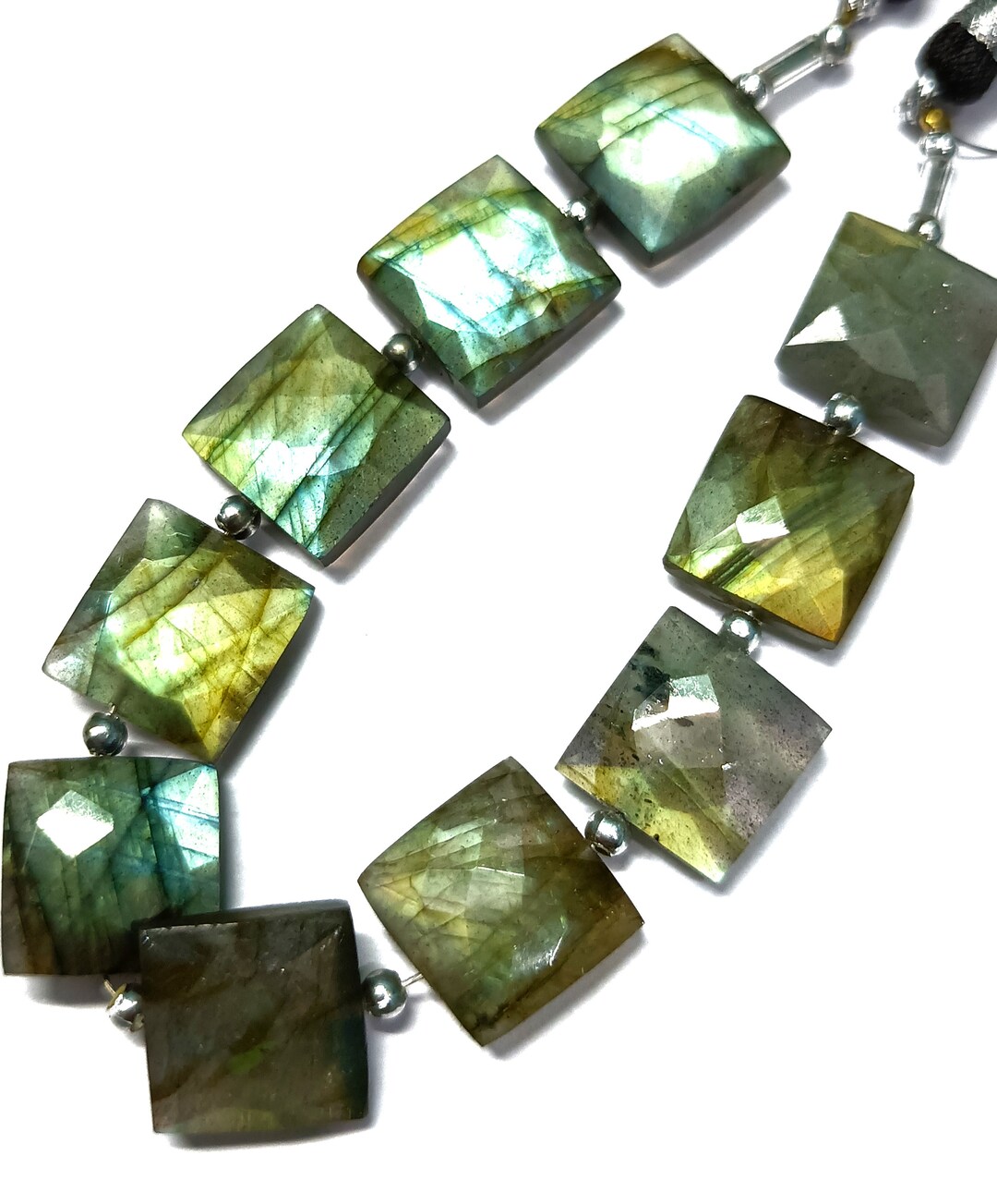 Blue Fire Labradorite Square Shape Bead, 5 Matched Pair, Size- 11 Mm ...