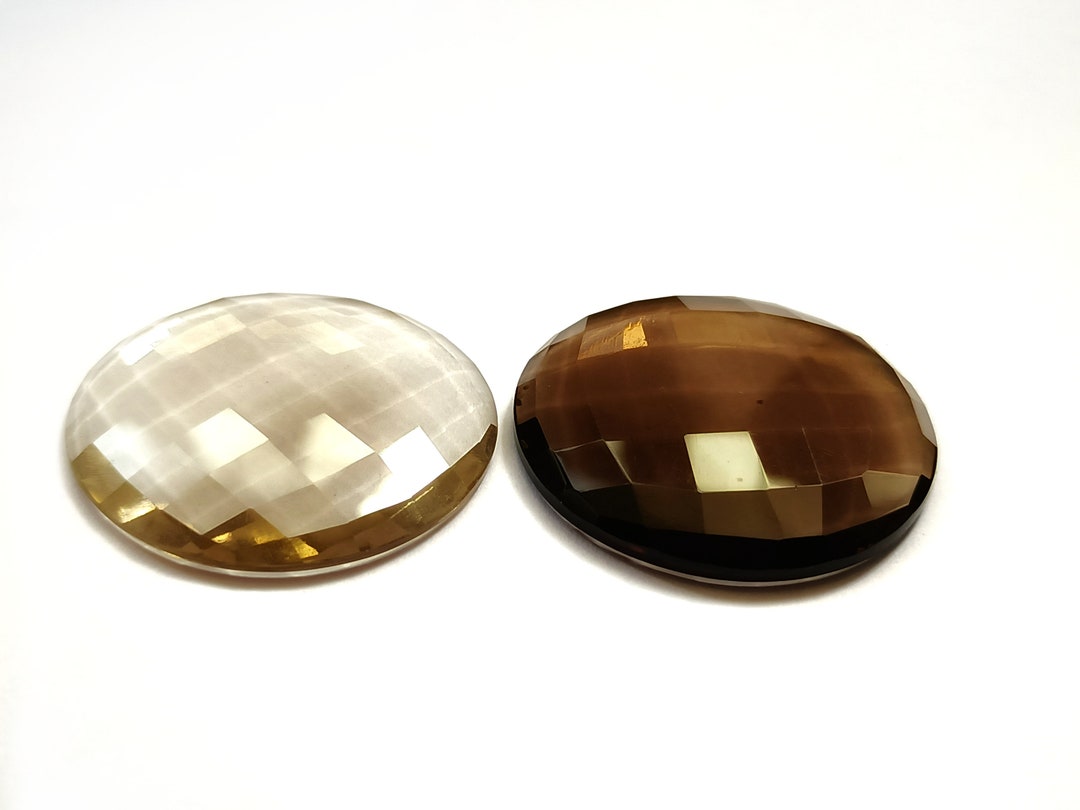 Big Size Oval Shape, Natural AAA Quality Smokey Quartz Faceted Gemstone ...