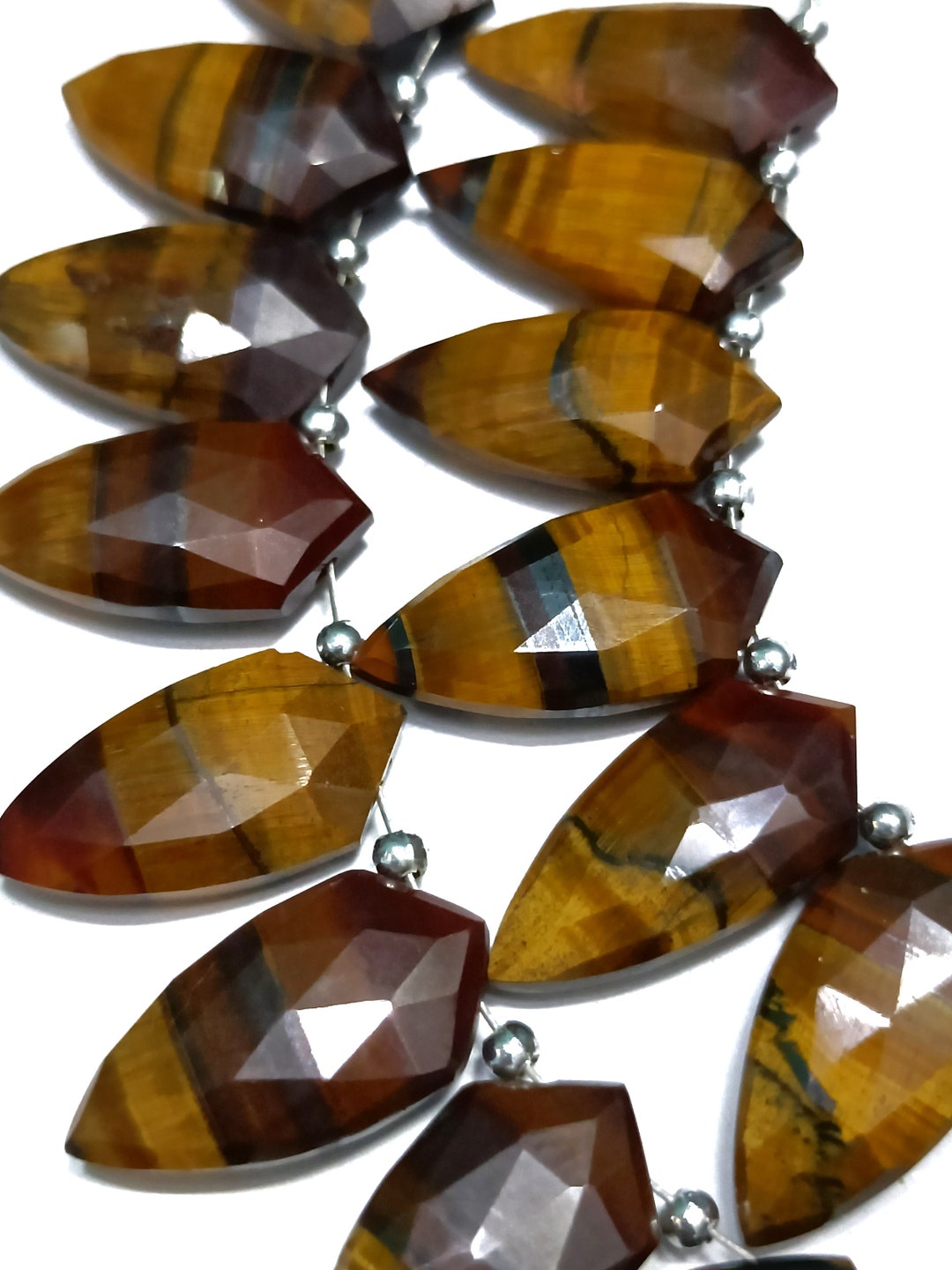 Vary Rare Tiger Eye, Faceted Tiger Eye Shield Shape, Triangle Shape, 10 ...