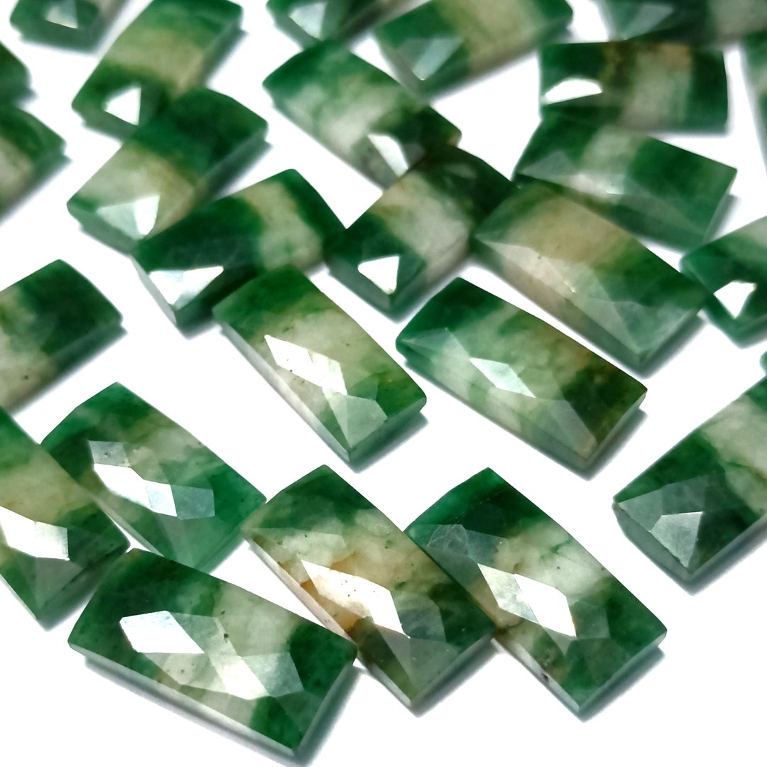 Unique Aventurine, Faceted Rectangle, Rectangular Shape, Size-10x20 Mm ...
