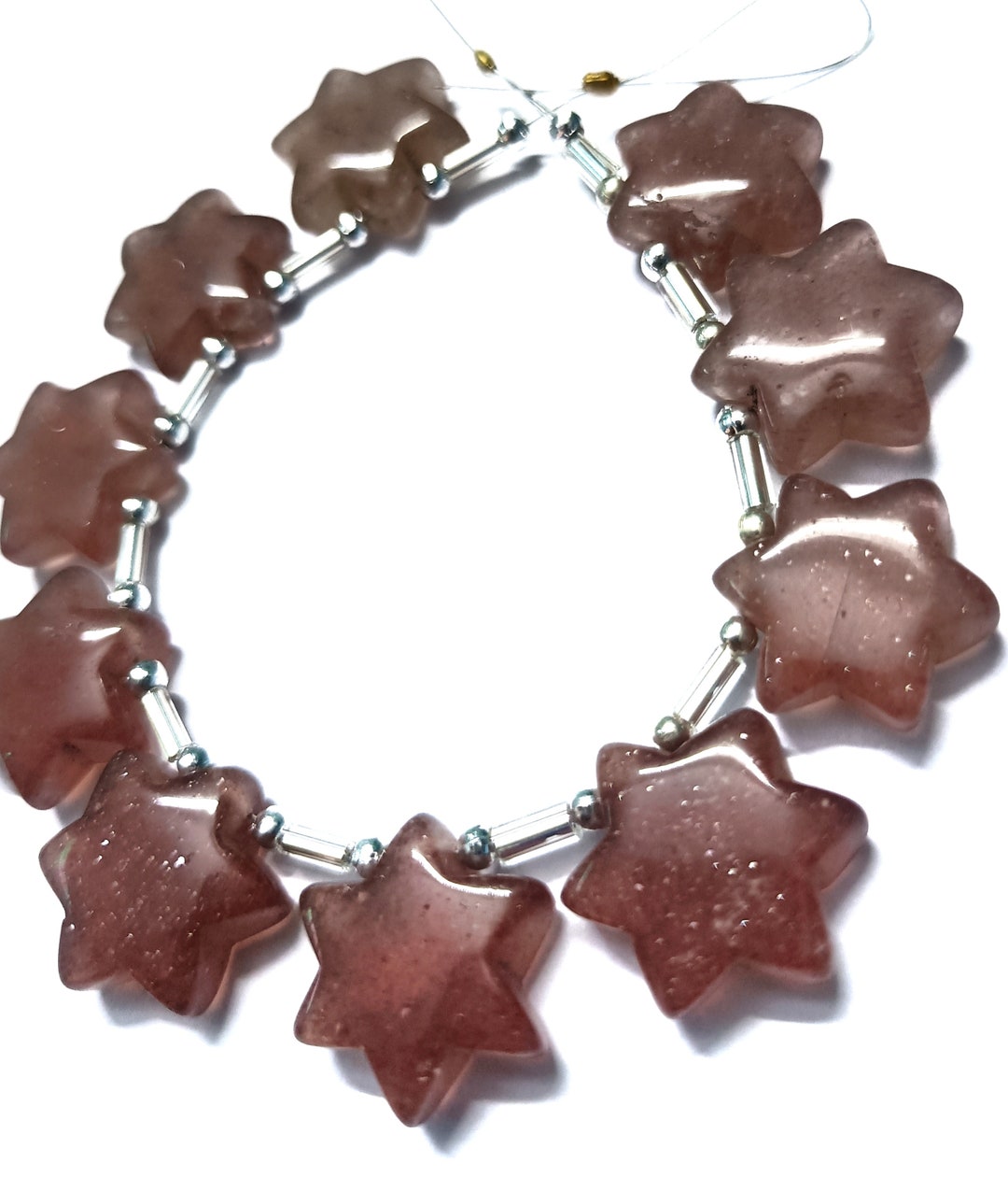 Buy 10 Pieces Strawberry, Fancy Star Shape Mm Beads, Size 16 Mm ...