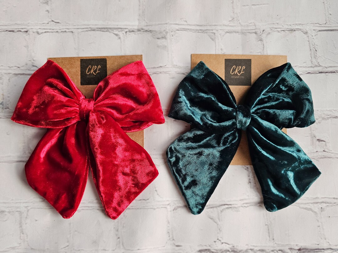 LARGE VELVET SAILOR Bow| Oversized Bow | Crushed Velvet | Adult Bow ...