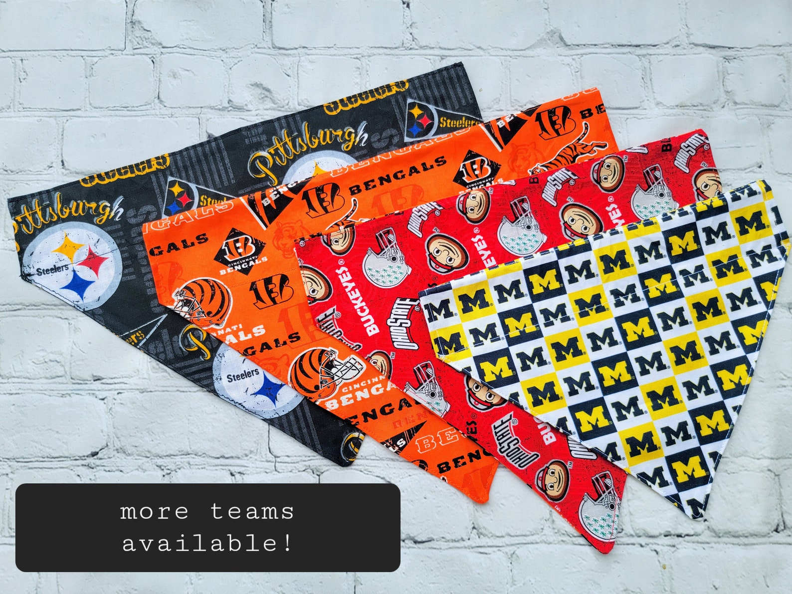 TEAM DOG BANDANAS | Bengals | Steelers | Ohio State | Michigan | (more ...