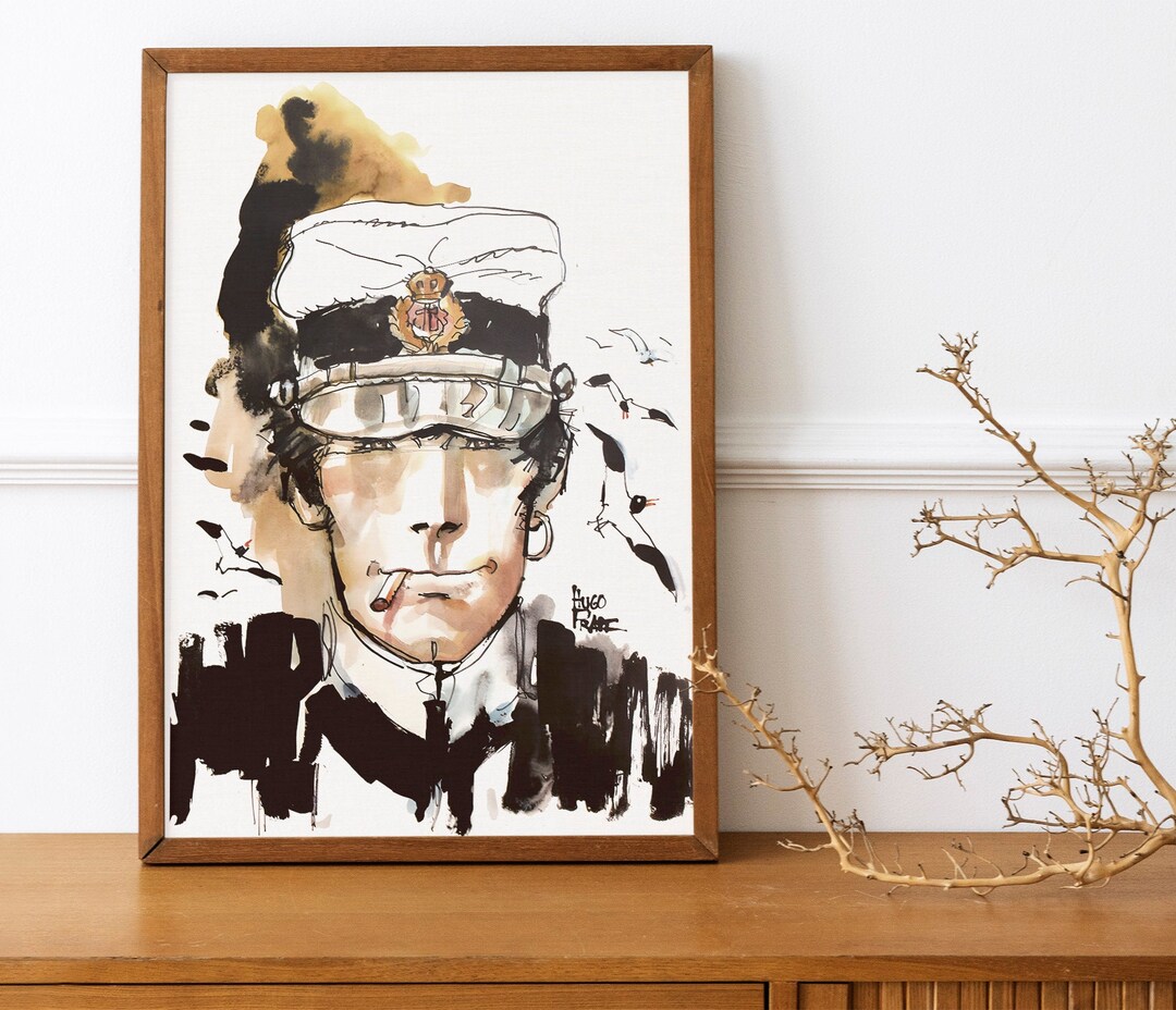 Classic Comic Book Character Watercolor Painting Retro Wall Art - Etsy