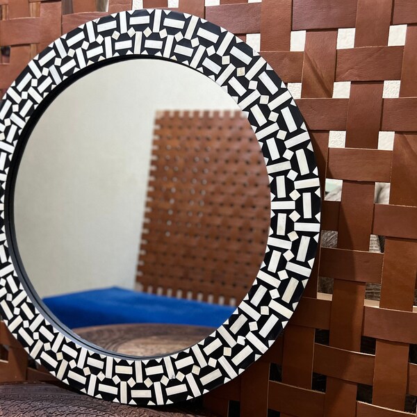 Bone Inlay Mirror - Etsy