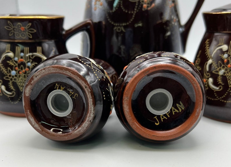 Japanese Moriage Style Redware Serve Set 8 Pieces - Etsy