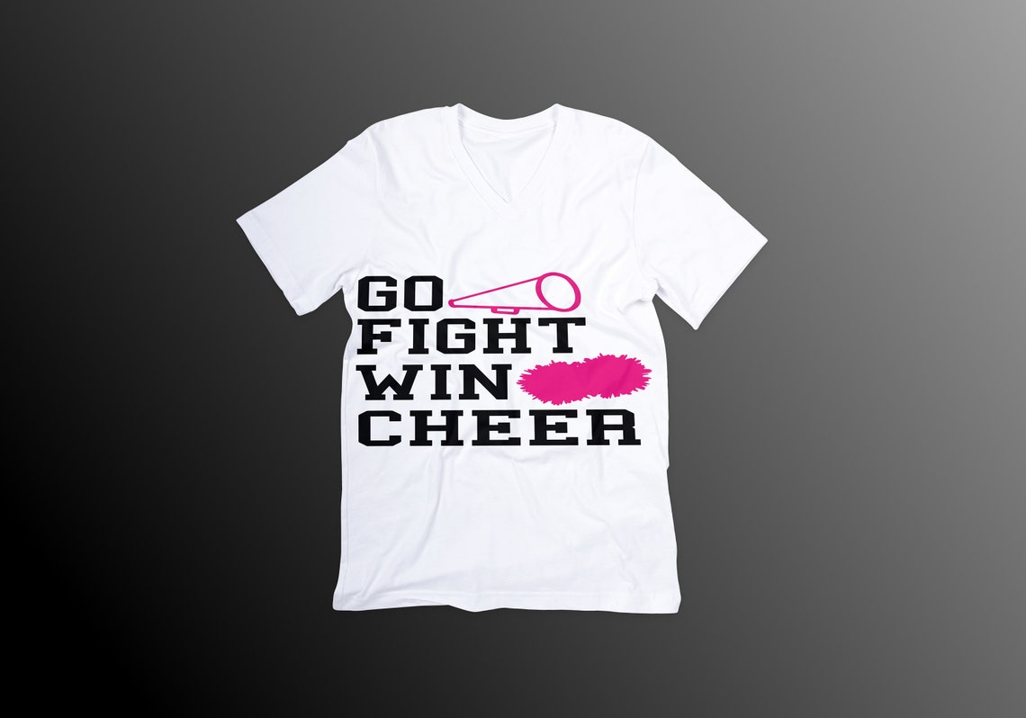 Cheer Svg Go Fight Win Cheer Svg Megaphone Svg Digital Cut - Etsy