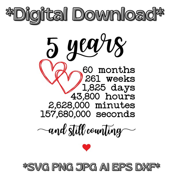 Anniversary Svg - Etsy