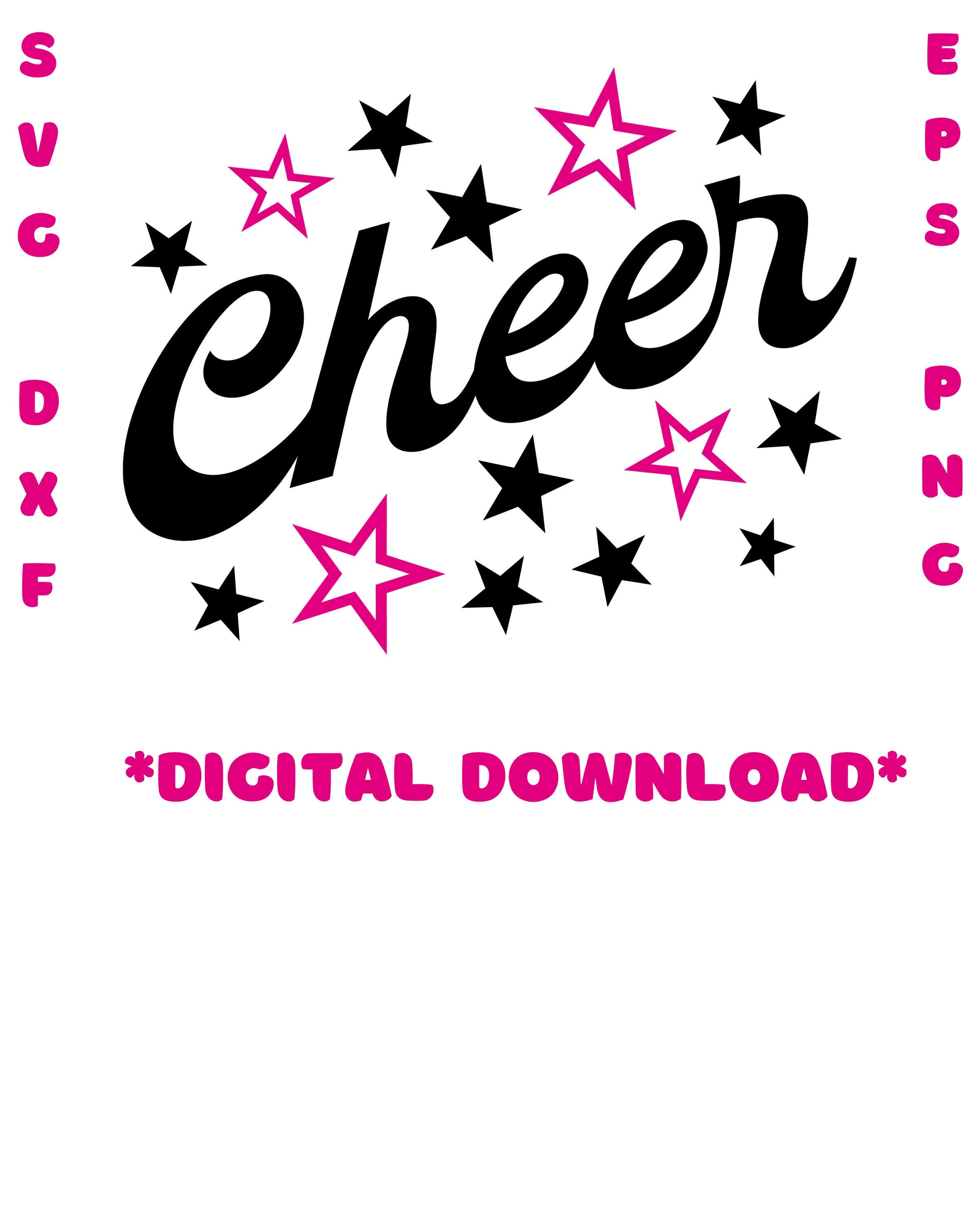 Cheer Svg, Star Svg, Cheer Mom Png, Digital Cut File - Etsy