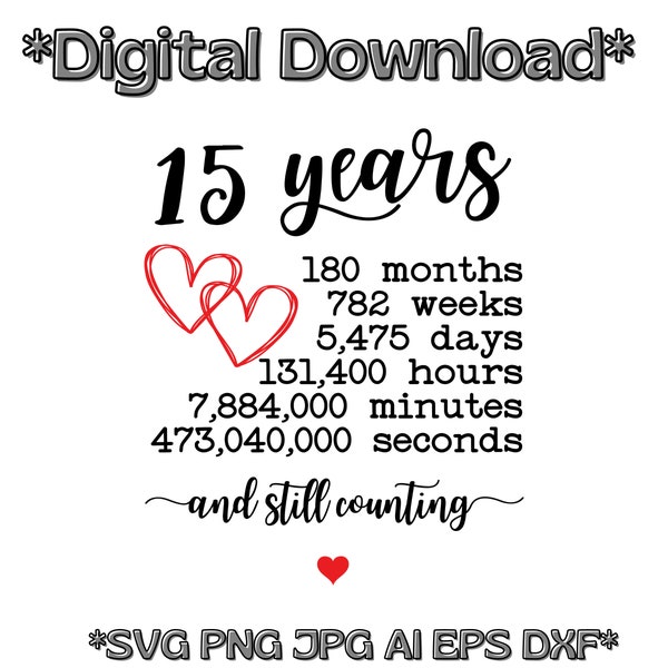 Anniversary Svg - Etsy