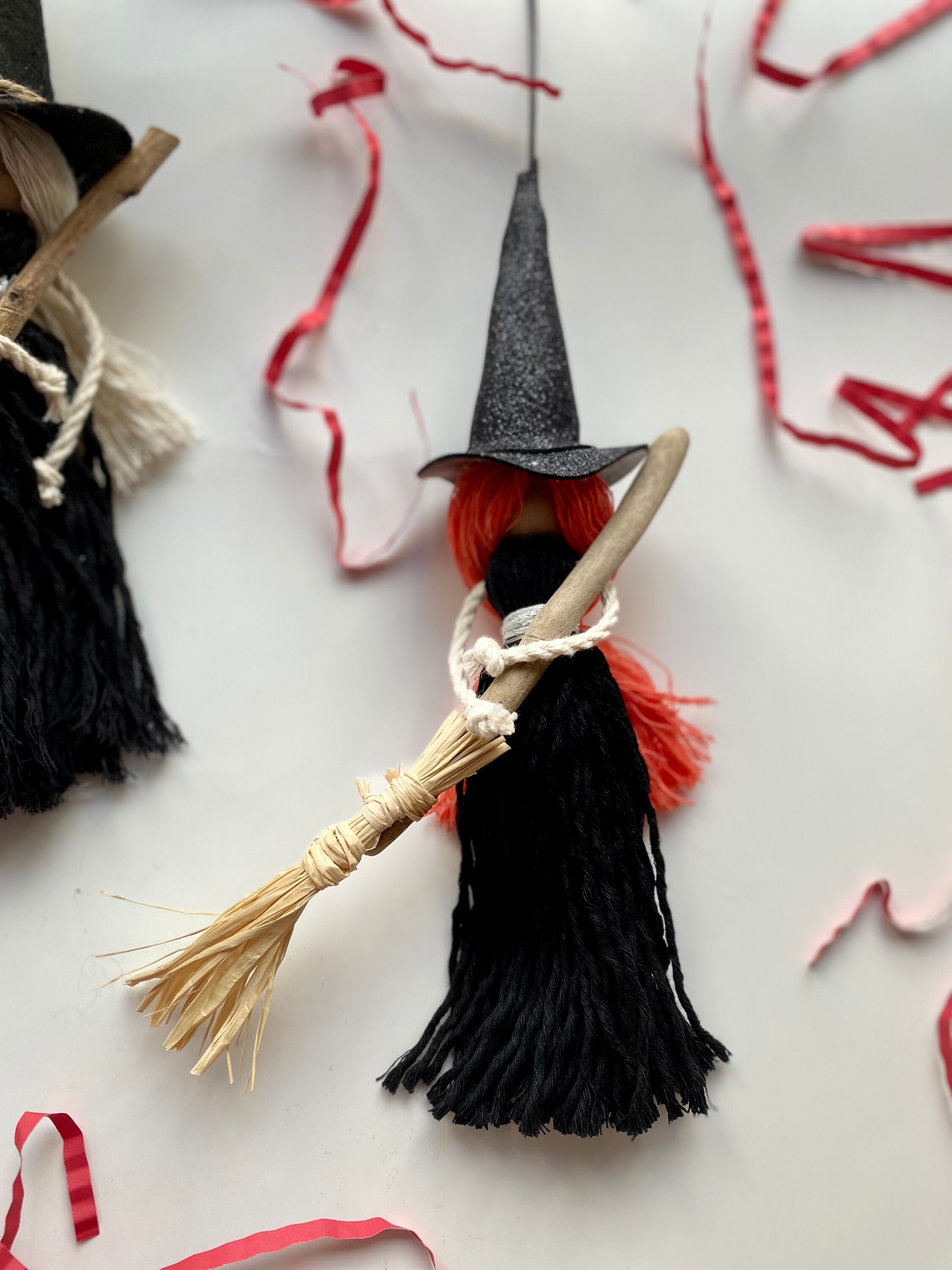 Handmade Witch, Hanging Decoration With Witches Broomstick, Valentine's ...