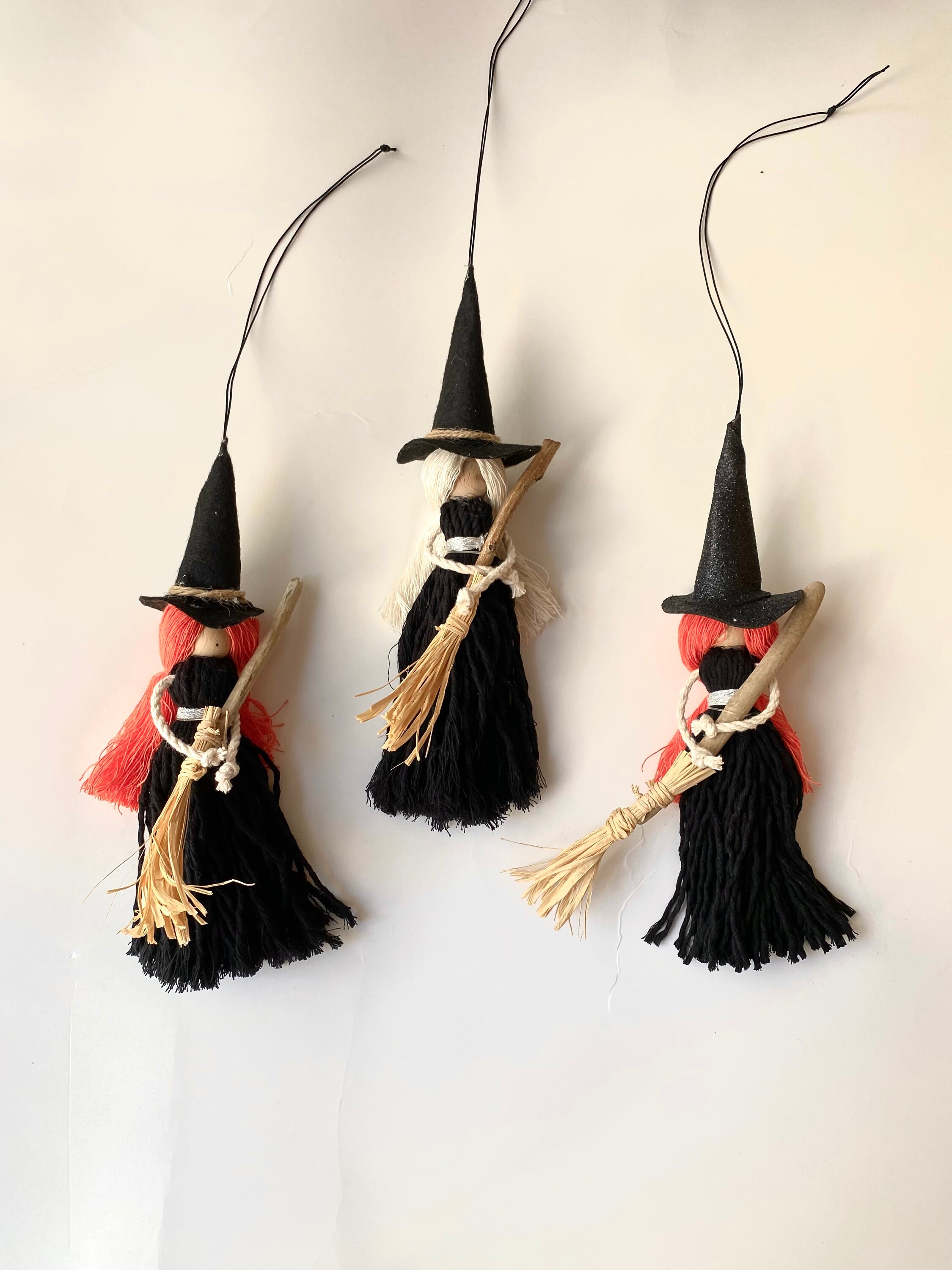 Handmade Witch, Hanging Decoration With Witches Broomstick, Valentine's ...