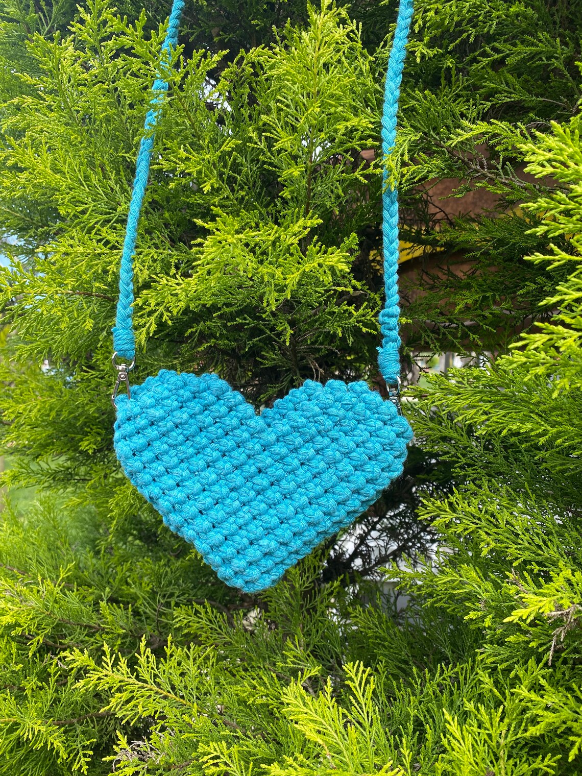 Heart Macrame Bag, Small Macrame Bag, Macrame Pattern, Macrame Shoulder ...