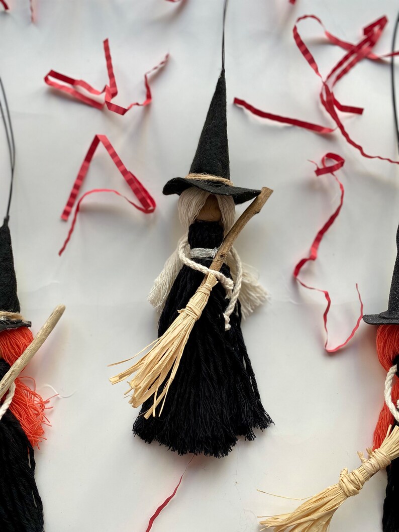 Handmade Witch, Hanging Decoration With Witches Broomstick, Valentine's ...