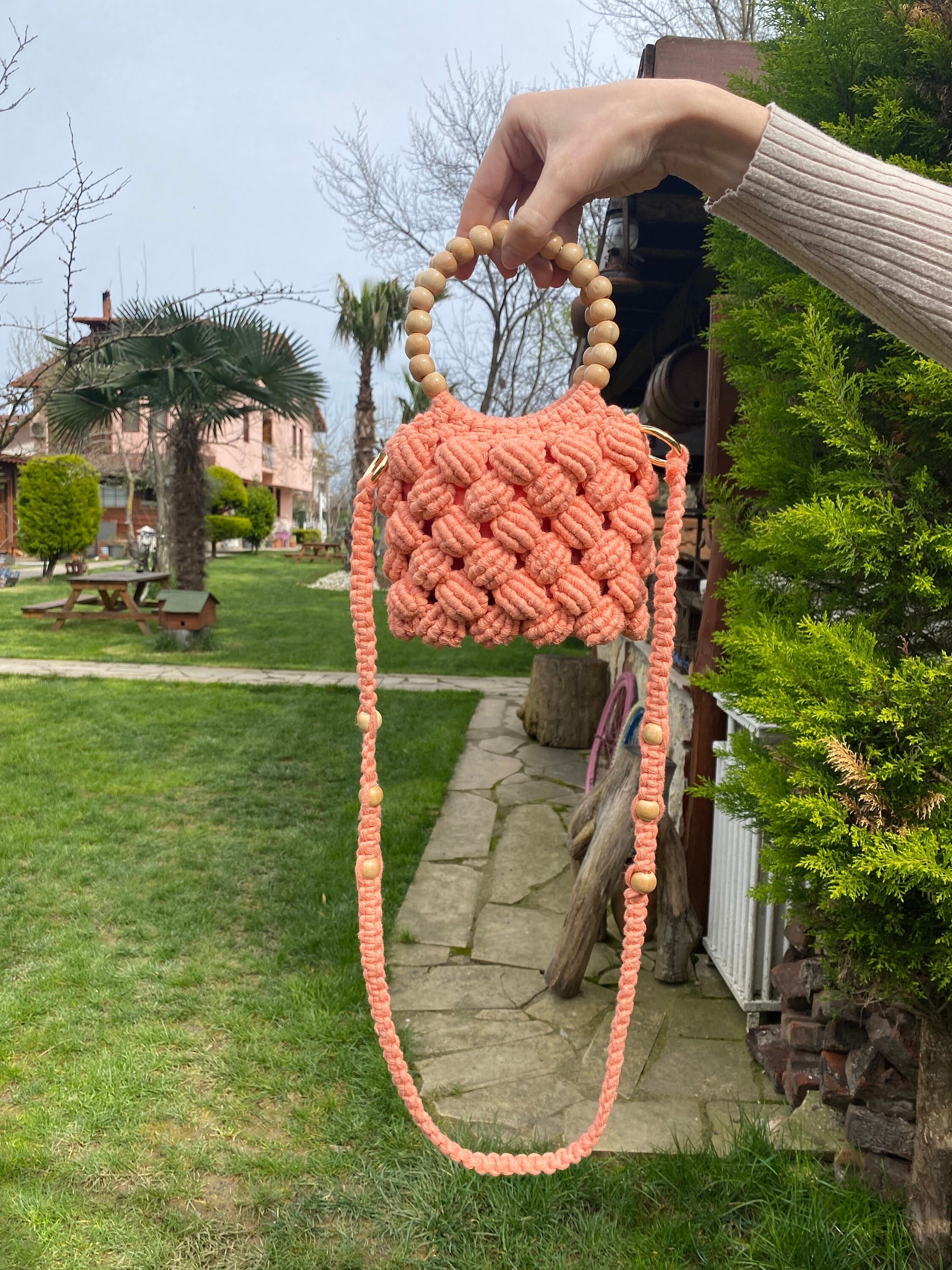 Bohemian Macrame Bag, Luxury Macrame Bag, Macrame Shoulder, Macrame ...