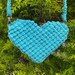 Heart Macrame Bag, Small Macrame Bag, Macrame Pattern, Macrame Shoulder ...