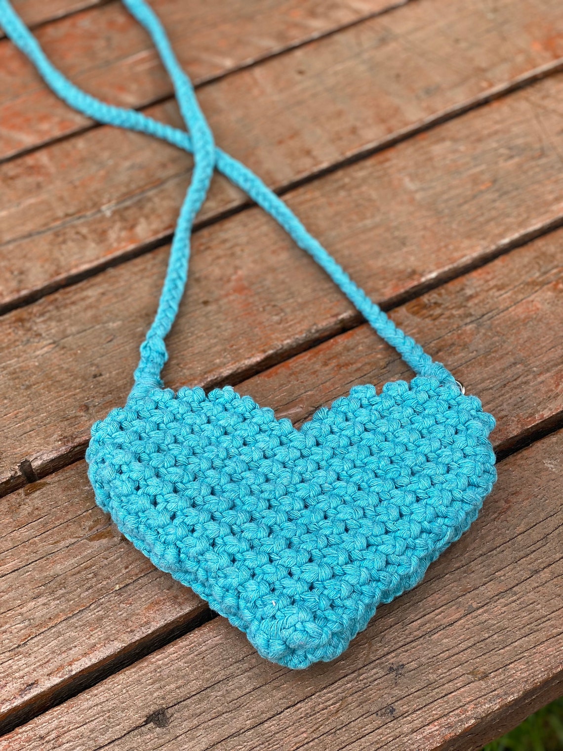 Heart Macrame Bag, Small Macrame Bag, Macrame Pattern, Macrame Shoulder ...