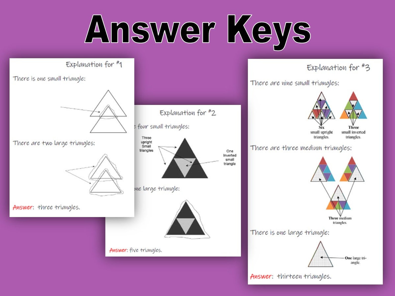 HOW MANY TRIANGLES Math Worksheets, Geometry, Homeschool, Daycare ...