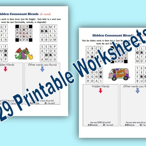 Word Puzzles - Hidden Consonant Blends, Boggle, Word Search, Instant ...