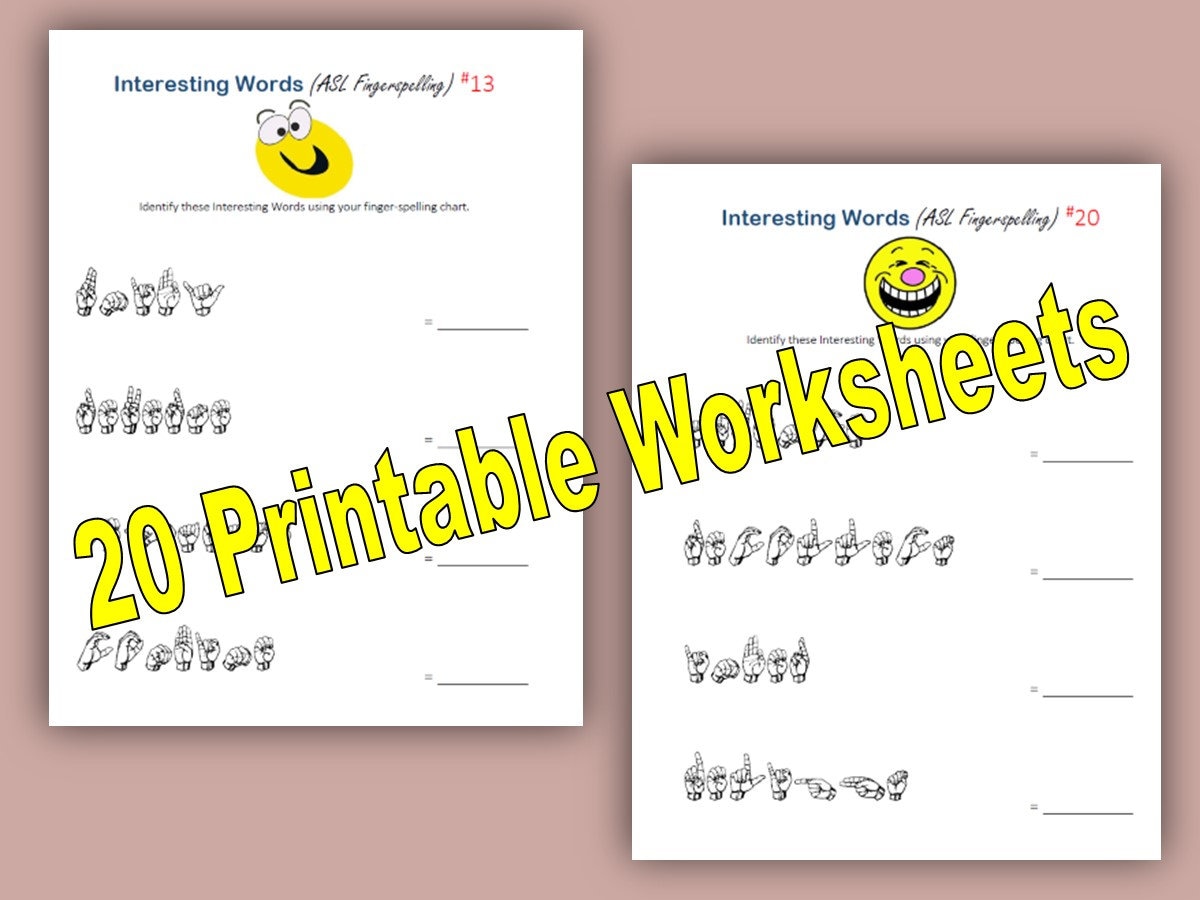 Finger Spelling Words