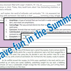 Swamp Animals - Summer Activity Book, Digital Download, Summer, End of ...
