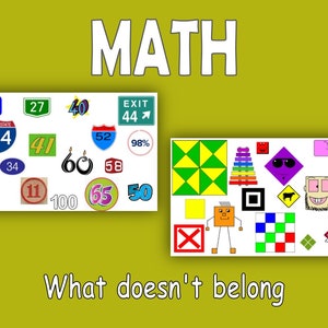 What Doesn’t Belong - Worksheets, Shapes and Numbers, Instant Digital ...