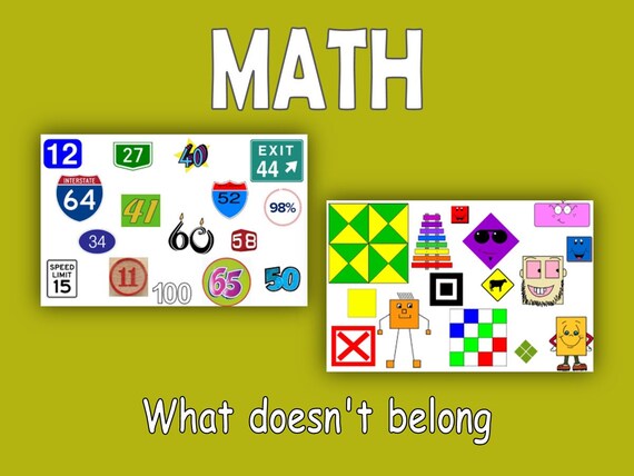 What Doesnt Belong Worksheets Shapes and Numbers Instant - Etsy