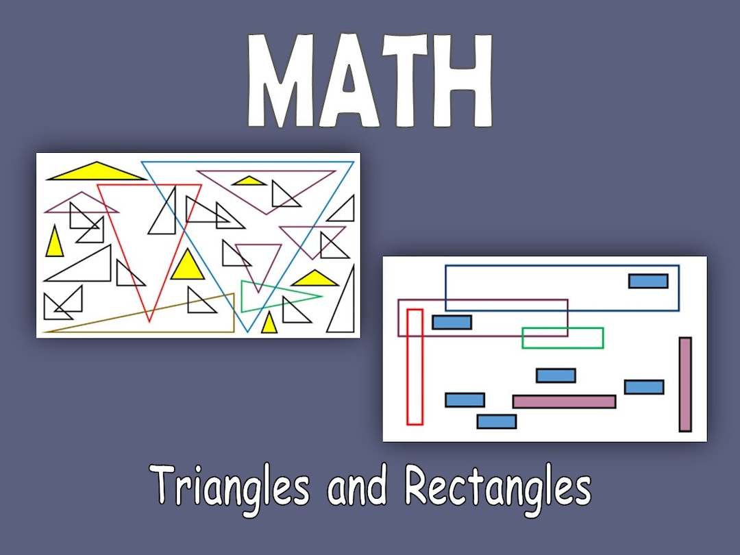 Triangles and Rectangles Worksheets, 50 Printables, Geometry, Instant ...