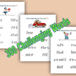 Sight Words - WORKSHEETS, American Sign Language, Digital Download ...