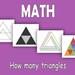 HOW MANY TRIANGLES - Math Worksheets, Geometry, Homeschool, Daycare ...