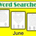 Word Searches for June, Digital Download, Back to School, After School ...