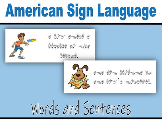 American Sign Language Alphabet SENTENCES Digital Download - Etsy