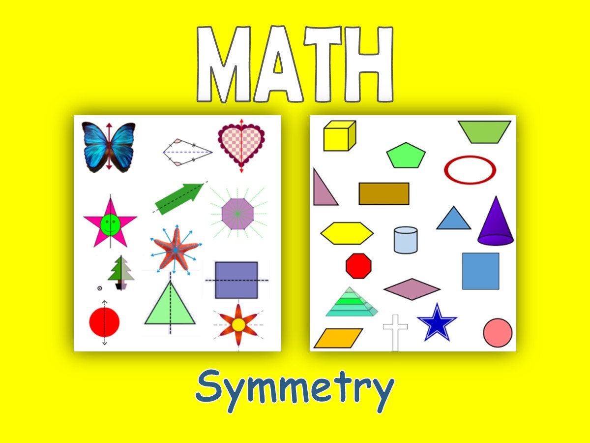 Symmetry Worksheets, Instant Digital Download, Geometry, Math Art ...
