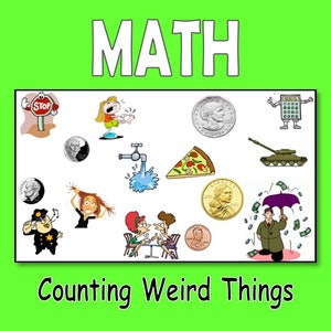 Counting Weird Things, 50 Printable Worksheets, Instant Digital ...