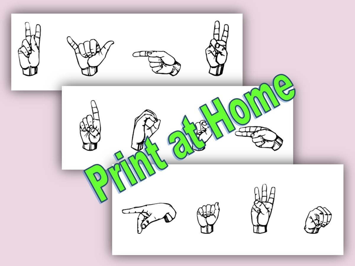American Sign Language Alphabet QUIZZES, Digital Download, Educational ...