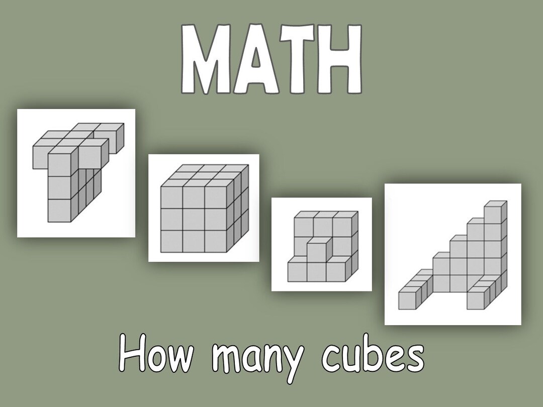 HOW MANY CUBES - Math Worksheets, Geometry, Homeschool, Daycare ...