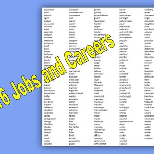 American Sign Language - JOBS and CAREERS, Worksheets, Digital Download ...