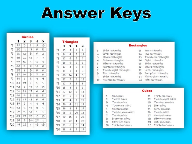 Spatial Reasoning Worksheets, 80 Printables, Geometry, Shapes, Brain ...