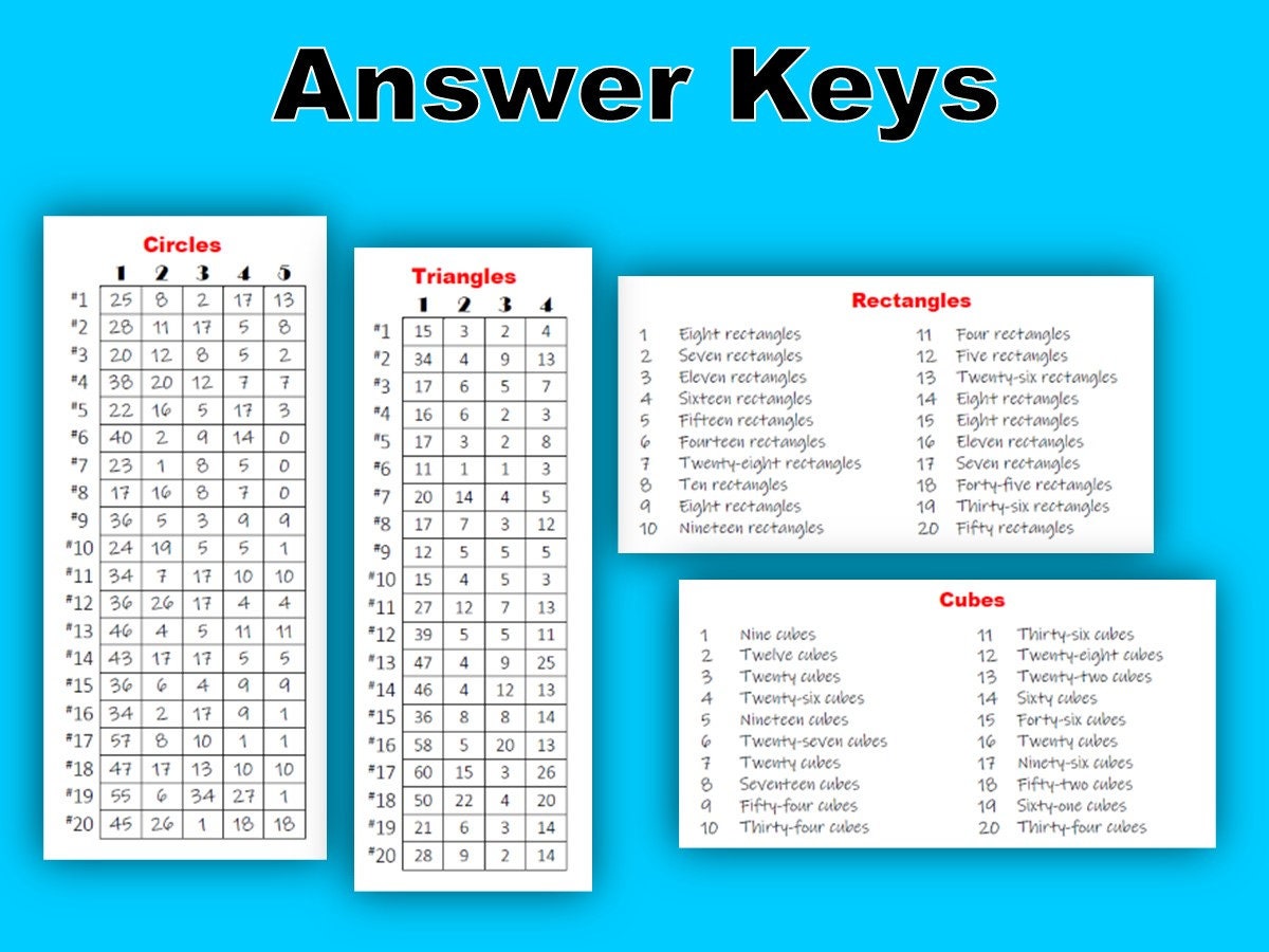Spatial Reasoning Worksheets, 80 Printables, Geometry, Shapes, Brain ...
