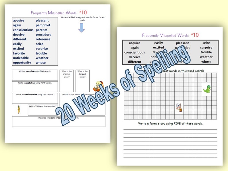 Frequently Misspelled Words, Middle School, Workbook, Homeschool ...