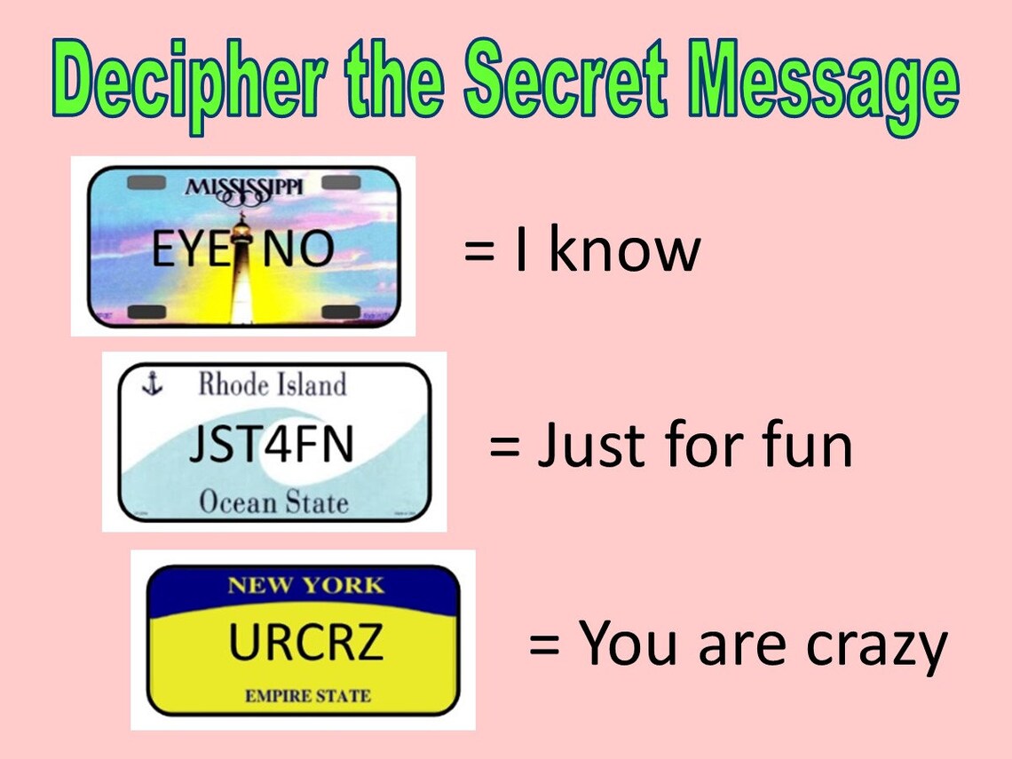 Word Puzzles - License Plates, Instant Digital Download, Worksheets ...