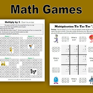 Multiplication Worksheets, 144 Printables, Third Grade, Instant Digital ...