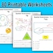 Spatial Reasoning Worksheets, 80 Printables, Geometry, Shapes, Brain ...