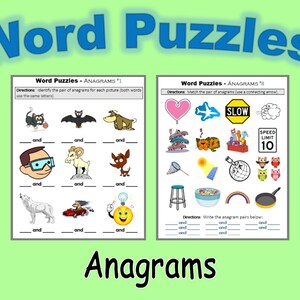 Word Puzzles Hidden Consonant Blends, Boggle, Word Search, Instant ...