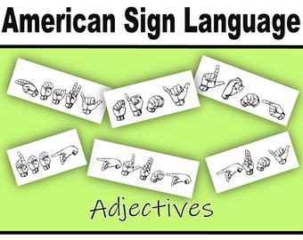 American Sign Language SYNONYMS, Worksheets, Digital Download ...
