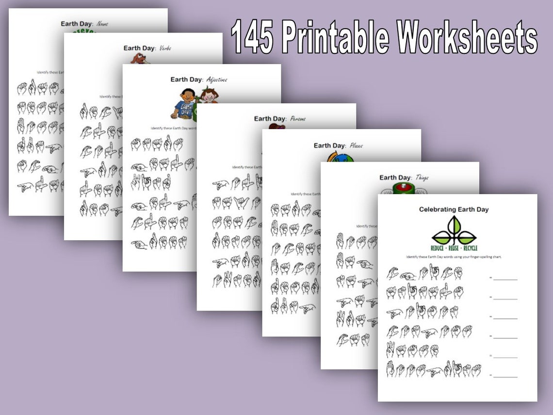 American Sign Language - HOLIDAYS, Worksheets, Digital Download ...