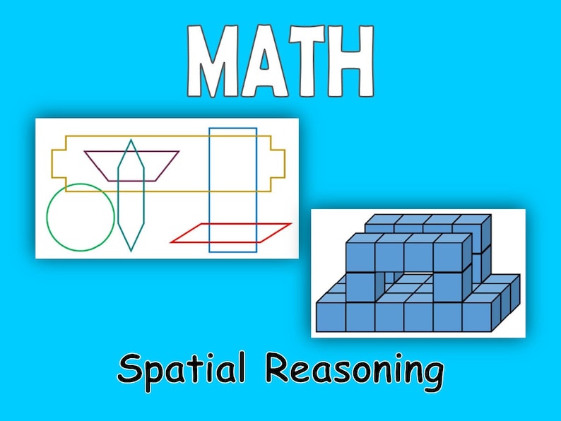 Spatial Reasoning Worksheets, 80 Printables, Geometry, Shapes, Brain ...