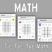 Math Tic-tac-toe, 80 Printable Worksheets, Instant Digital Download ...